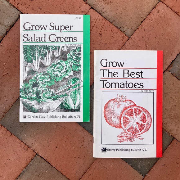 Other | 2 Vintage Veggie Books Grow Super Salad Greens Nancy Bubel ...